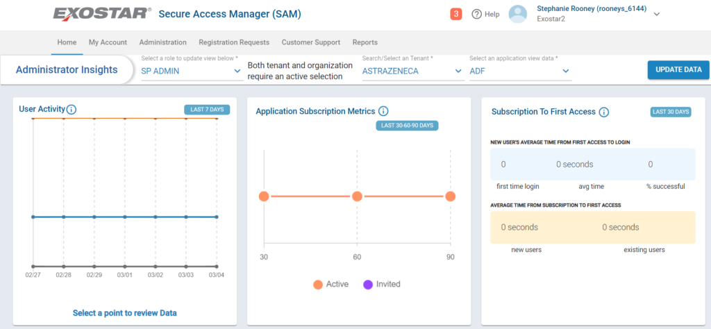 SAM Service Provider Administrator - MyExostar
